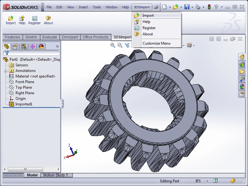3DS Import For SolidWorks Standaloneinstaller