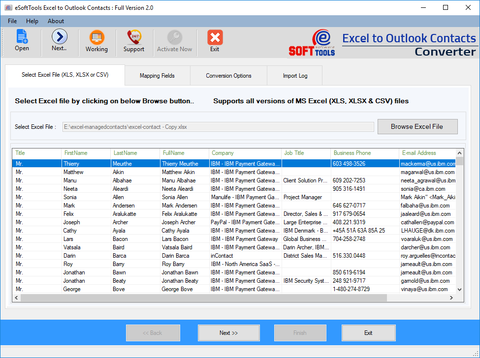 Excel To Outlook Contacts Standaloneinstaller Excel To Outlook Contacts Standaloneinstaller