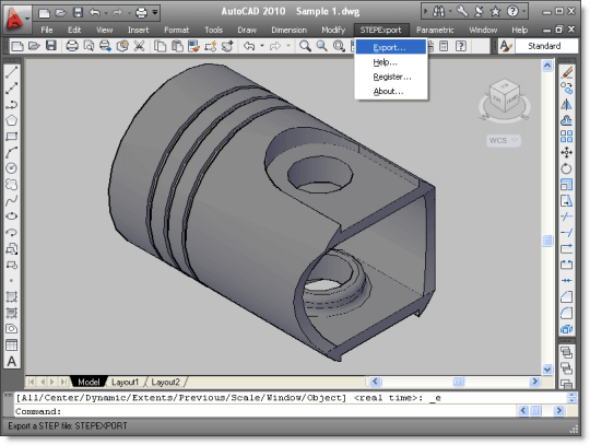 STEP Export For AutoCAD Standaloneinstaller
